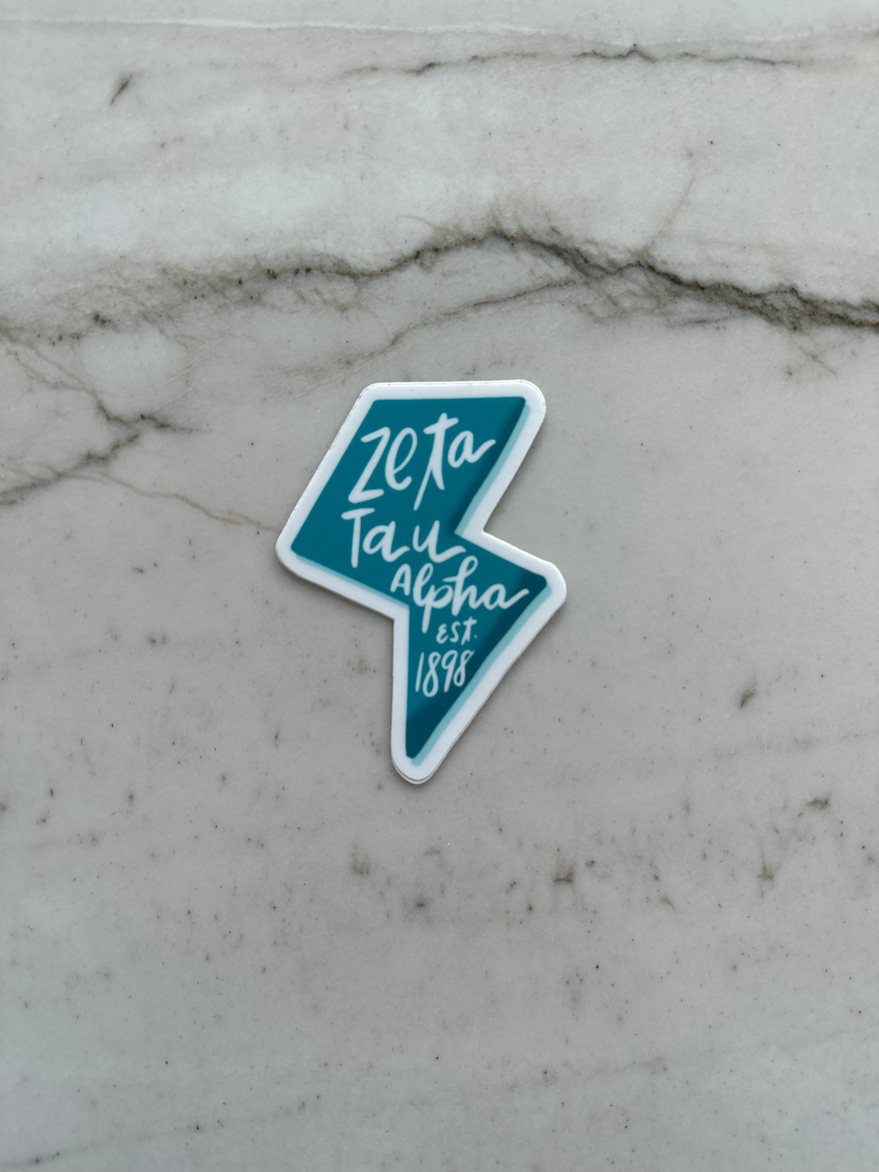 Zeta Tau Alpha Lightning Bolt Sticker – Crown & Co.