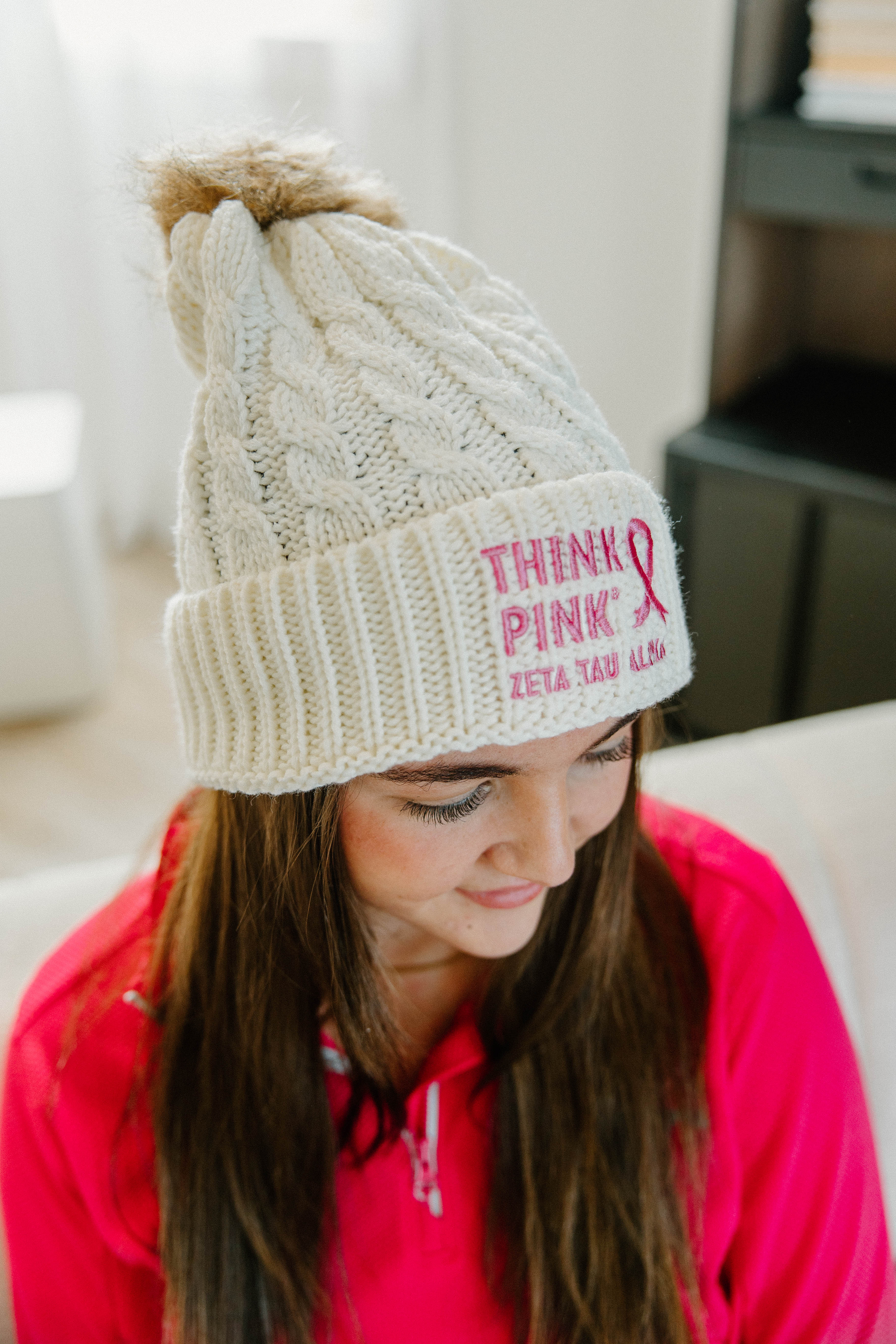 Zeta Tau Alpha Think Pink® Beanie – Crown & Co.