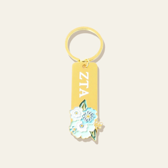 ZTA Metal Floral Keychain – Crown & Co.